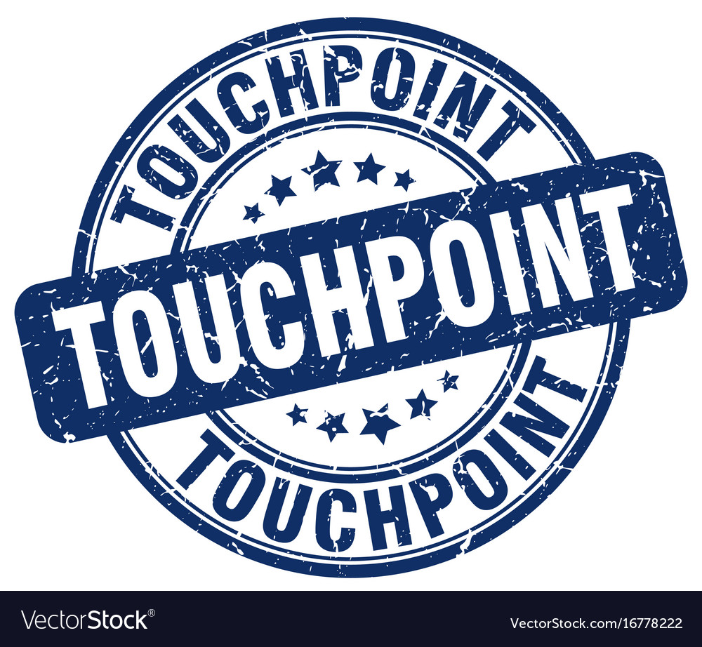 Touchpoint blue grunge stamp Royalty Free Vector Image