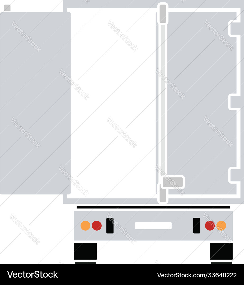 Truck trailer rear view icon Royalty Free Vector Image