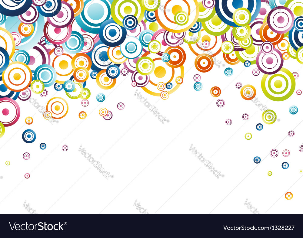 Abstract background full of rainbow circles Vector Image