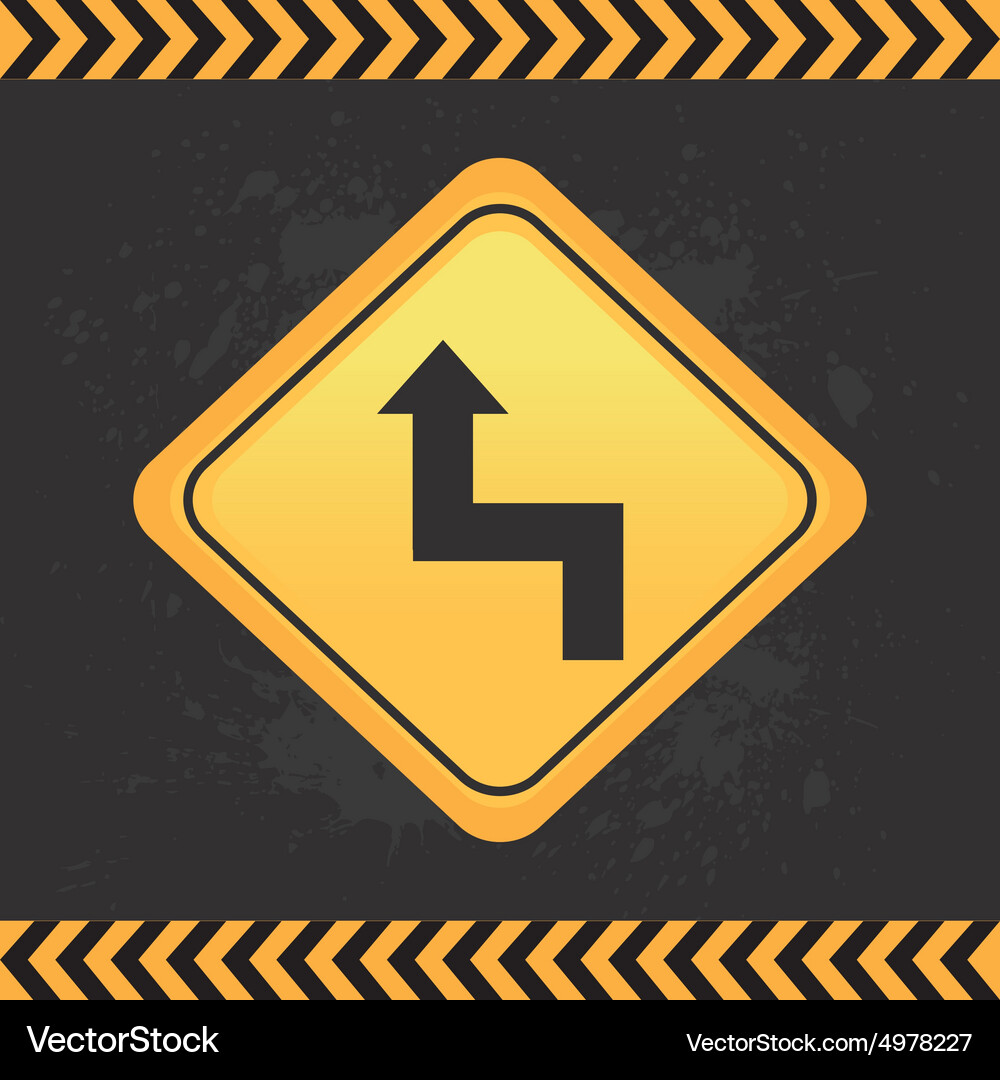 An isolated yellow transit signal on a black Vector Image