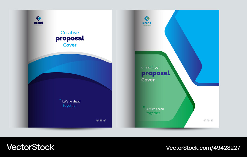 Business proposal cover design template concepts Vector Image