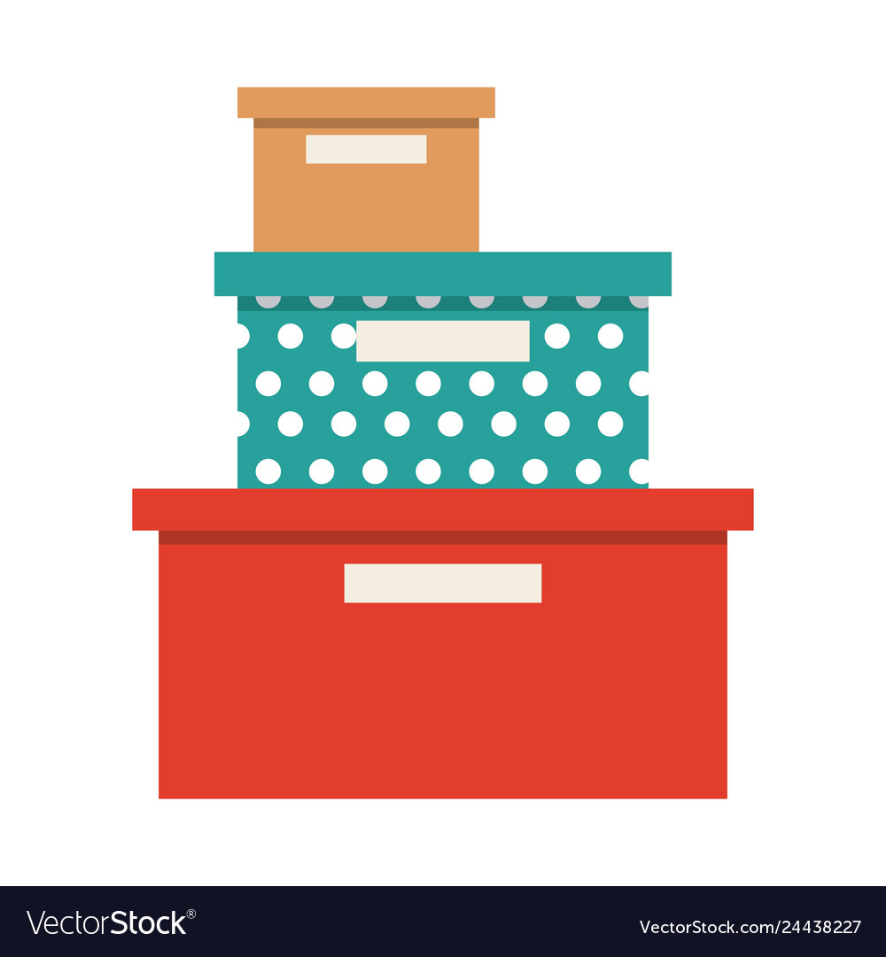 Flat boxes design Royalty Free Vector Image - VectorStock