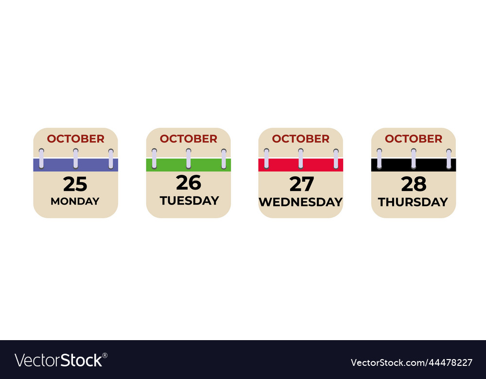 Icon page calendar day date of week sunday m Vector Image