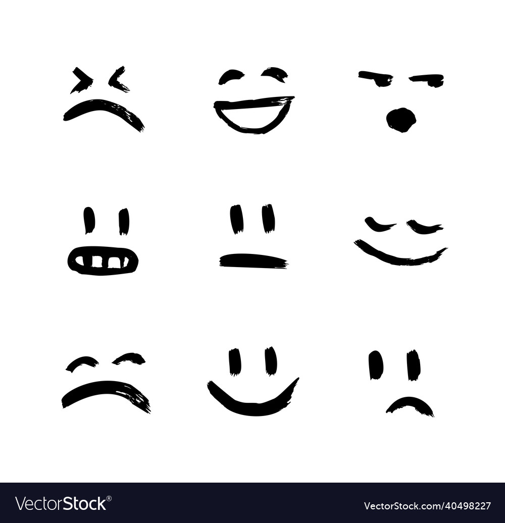Set of emoticons Royalty Free Vector Image - VectorStock