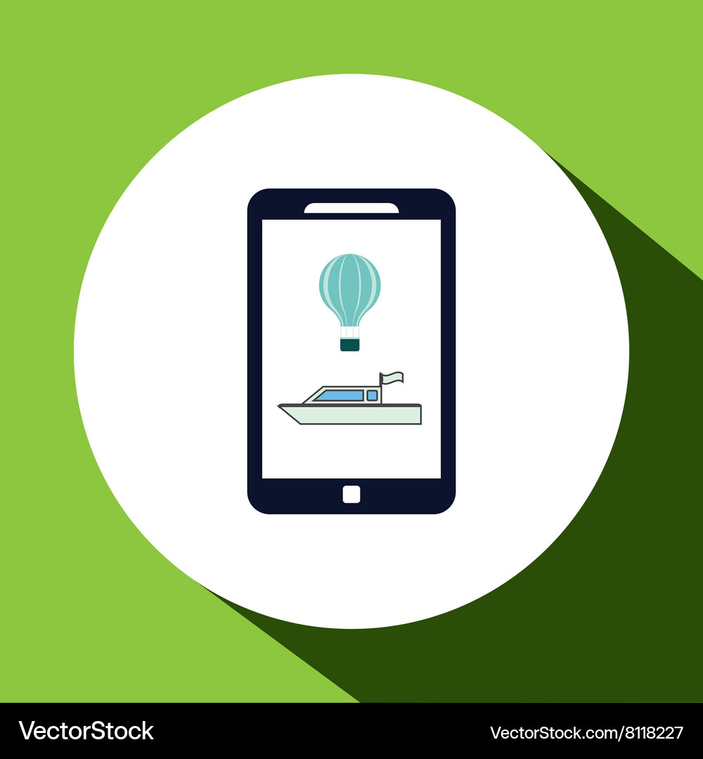 Smartphone and travel icon design Royalty Free Vector Image