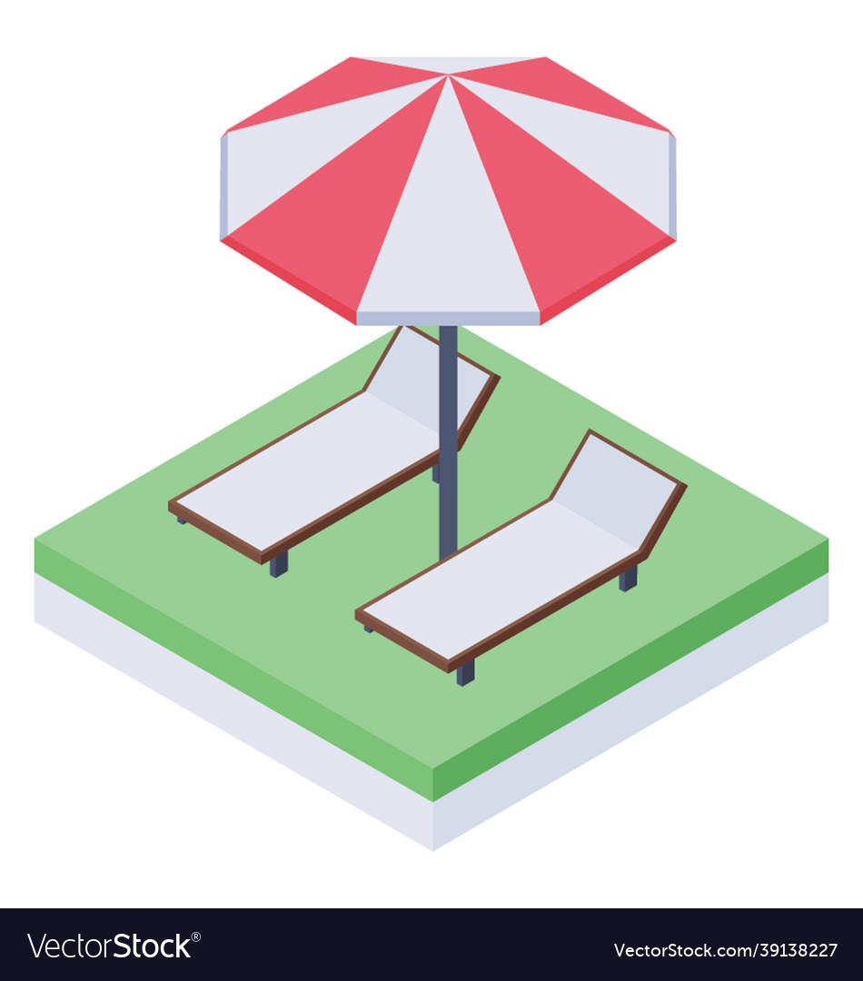 Sunbed Royalty Free Vector Image - VectorStock