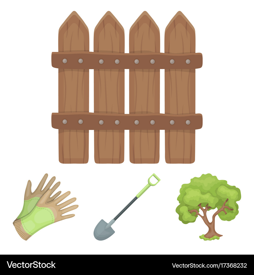 A shovel with handle tree in the garden Royalty Free Vector