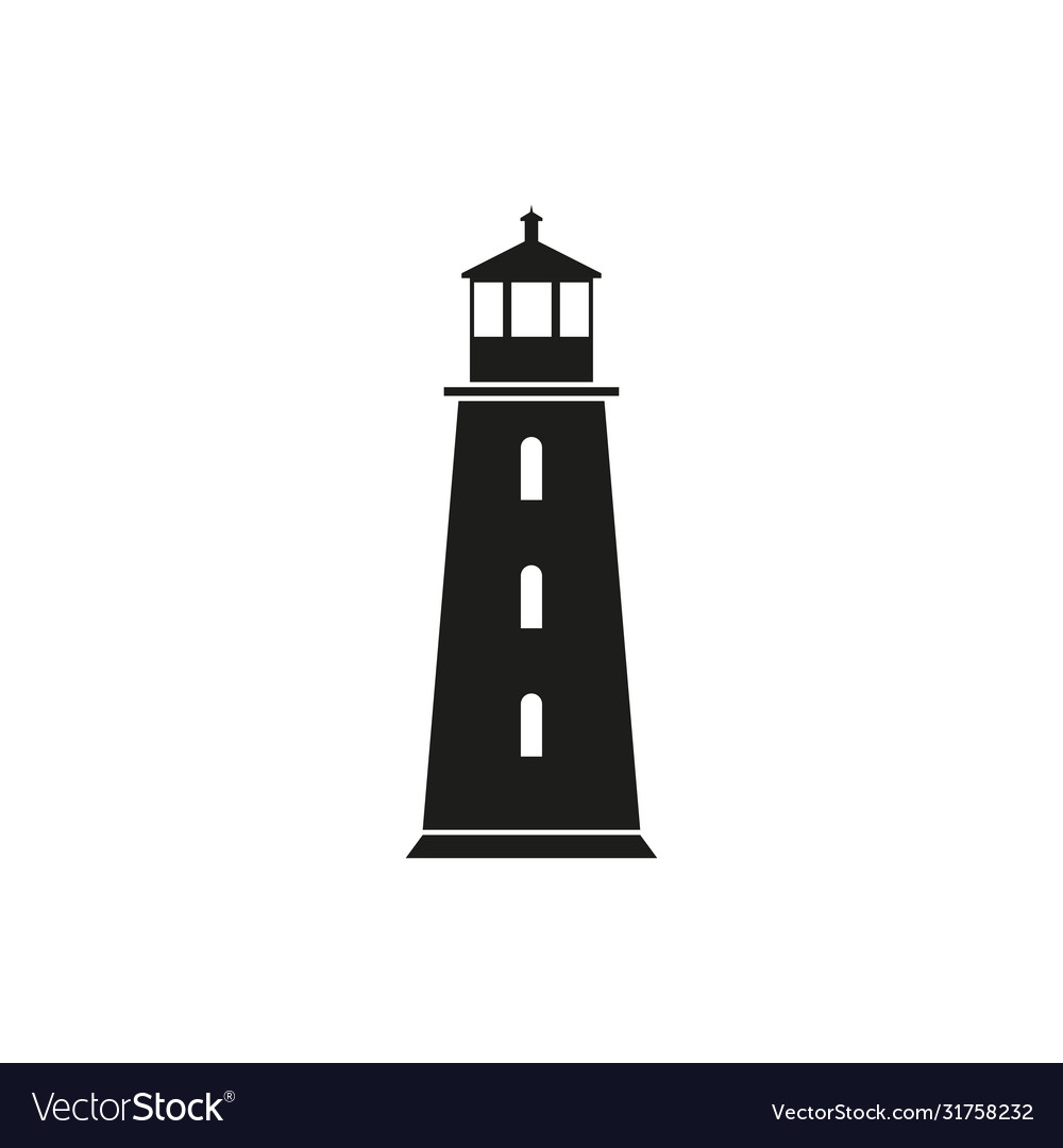 Icon lighthouse simple Royalty Free Vector Image