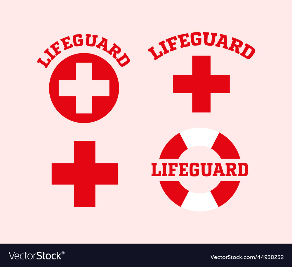 Lifeguard set Royalty Free Vector Image - VectorStock