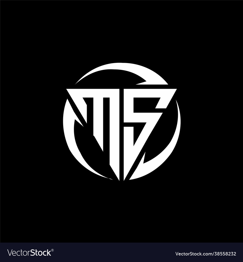 Ms logo monogram design template Royalty Free Vector Image