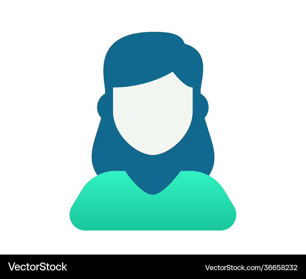 Person woman user single isolated icon Royalty Free Vector