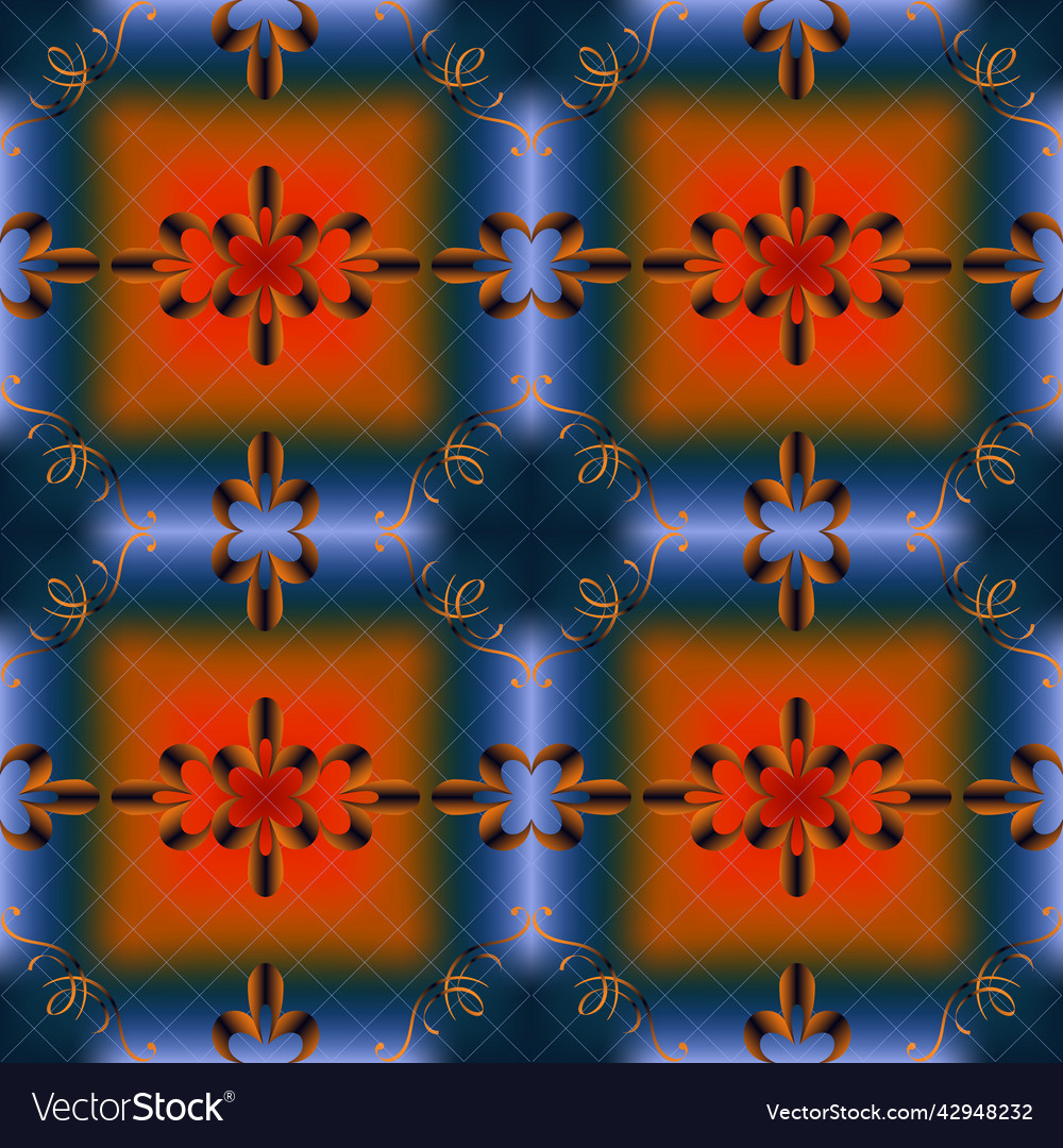 Seamless Abstract Colorful Pattern Of Elements Vector Image