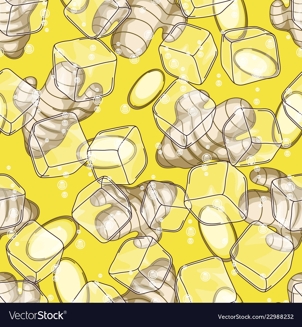 Seamless pattern with ginger Royalty Free Vector Image