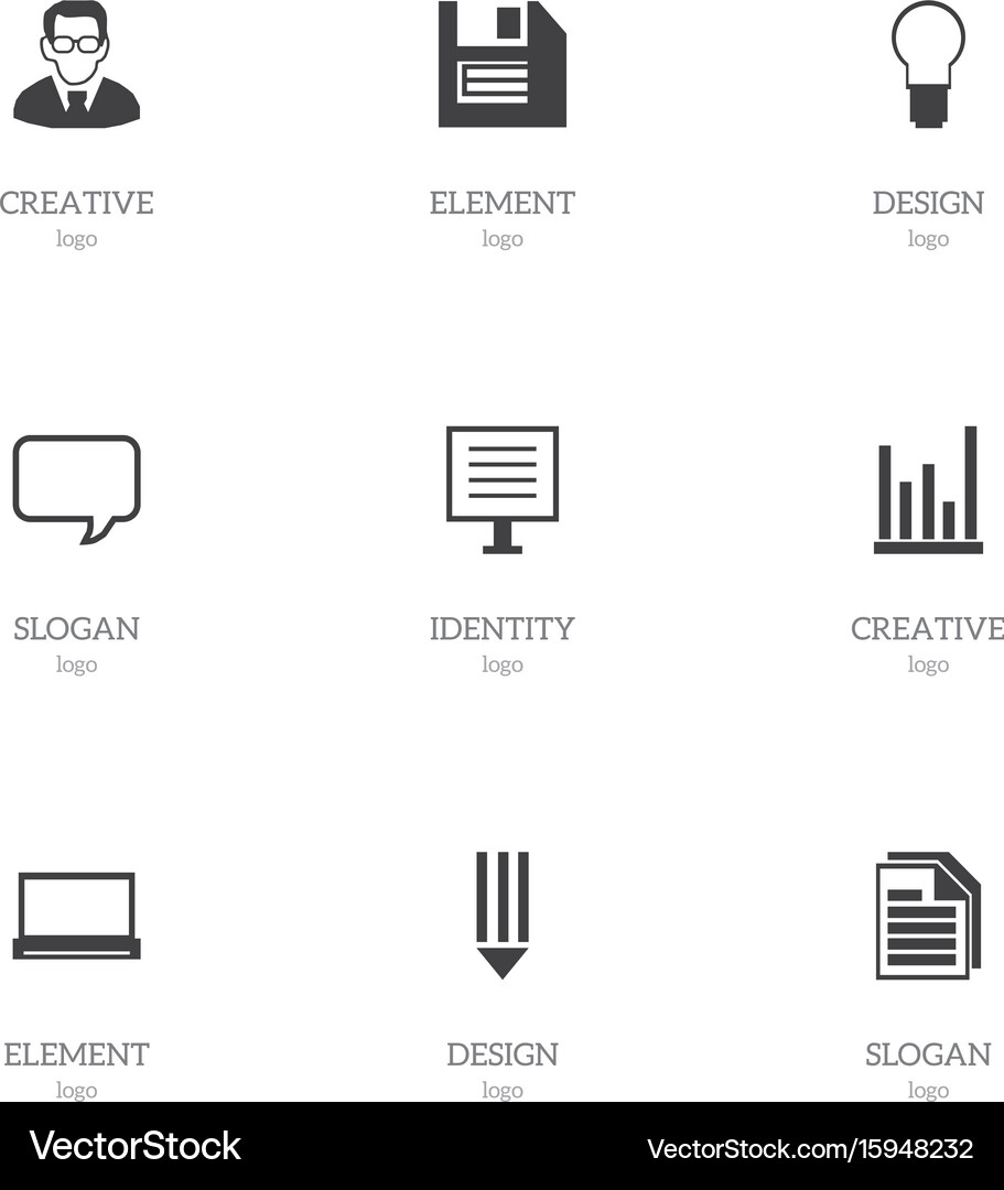 Set of 9 editable office icons includes symbols Vector Image