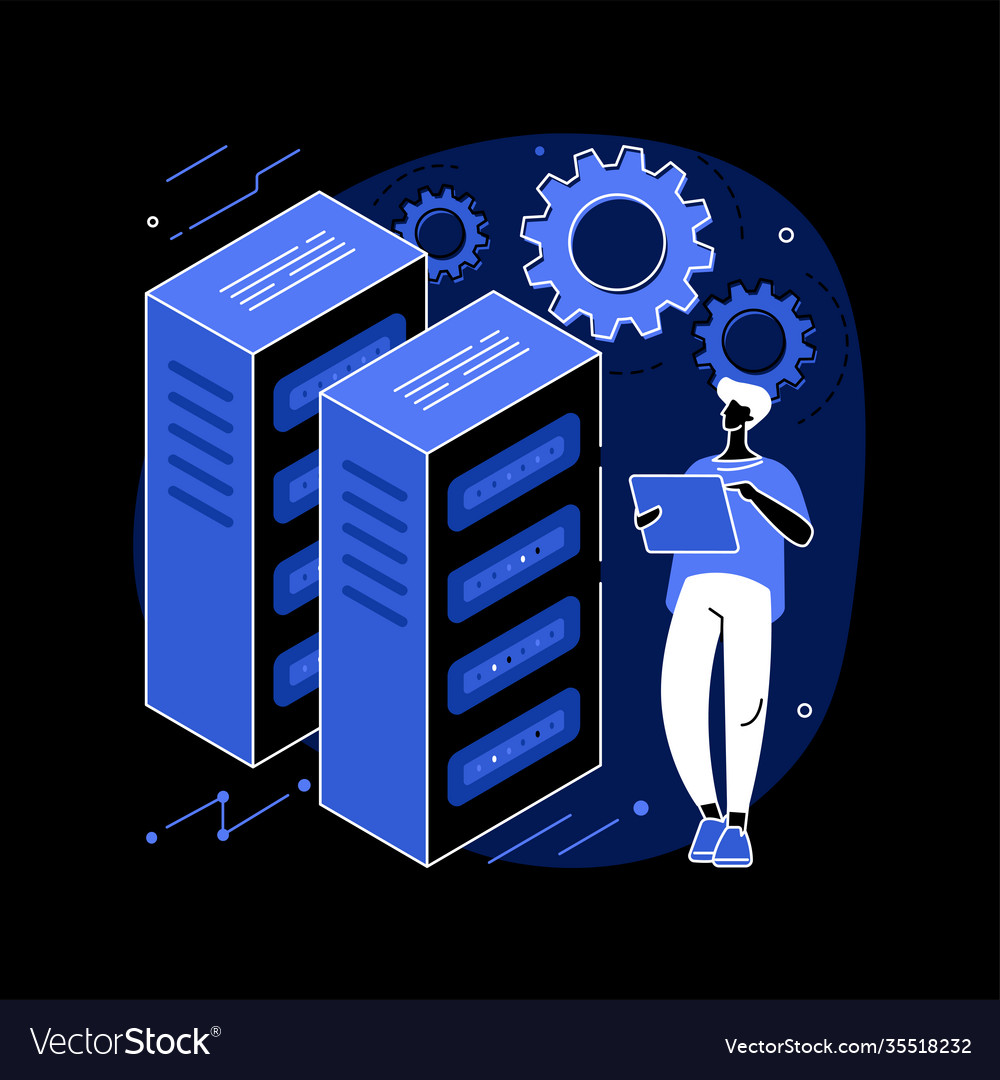 System administration abstract concept Royalty Free Vector