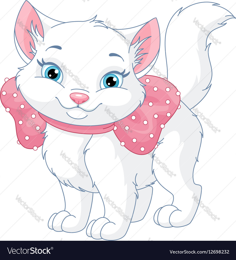White Cat Royalty Free Vector Image - VectorStock