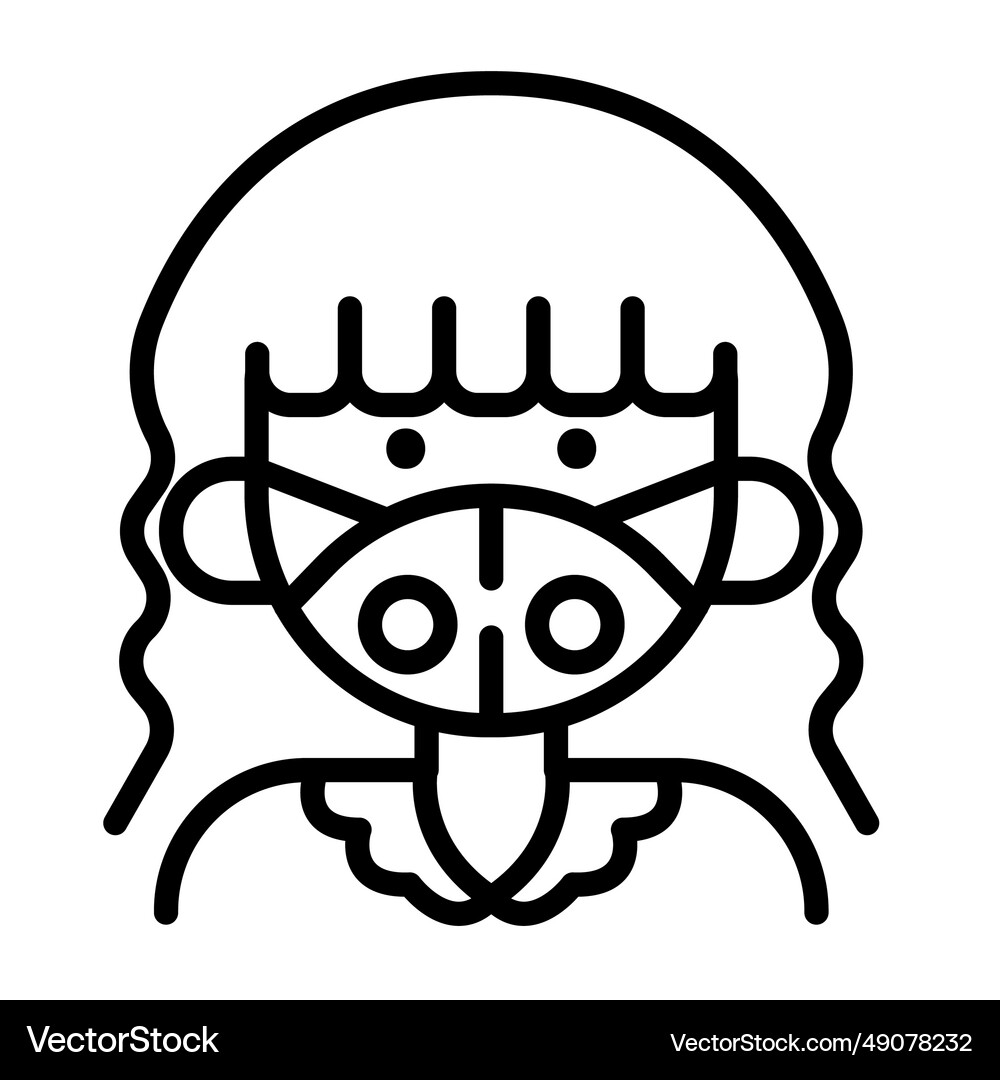 Woman in face mask icon Royalty Free Vector Image