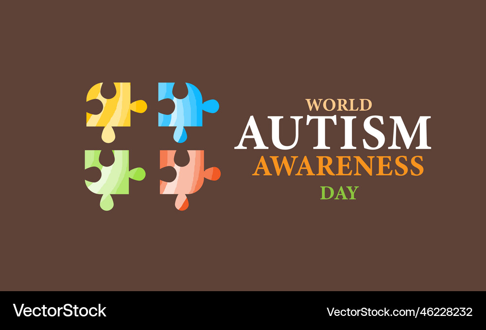 World autism awareness day april 2 Royalty Free Vector Image