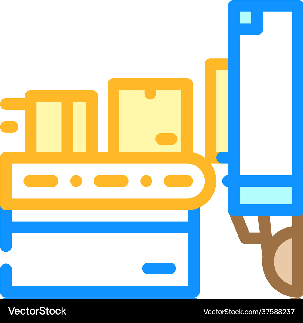 Autoloading in truck wholesale color icon Vector Image