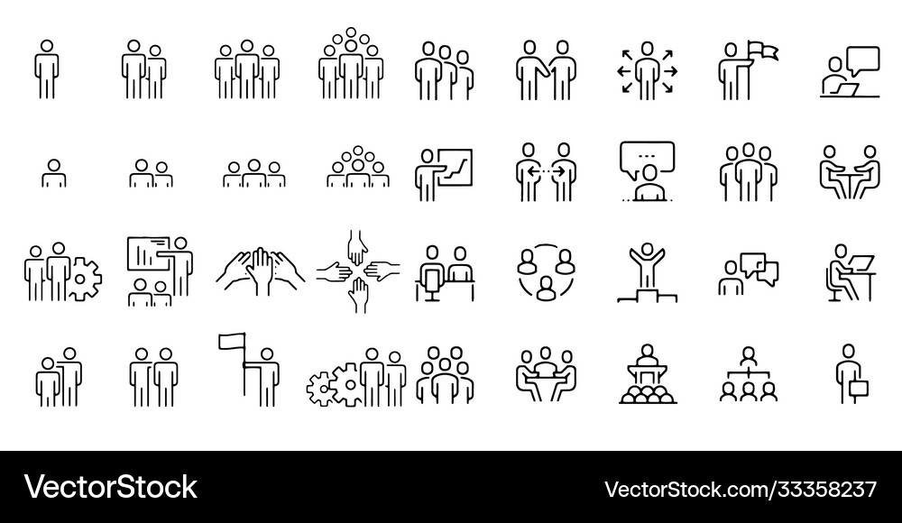 Business people related icons Royalty Free Vector Image
