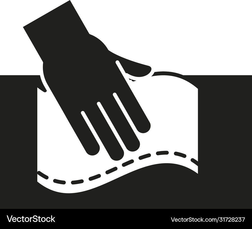 Disinfectant cleaning napkin in hands Royalty Free Vector