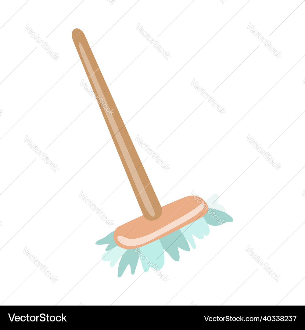 Floor mop detailed style icon design Royalty Free Vector