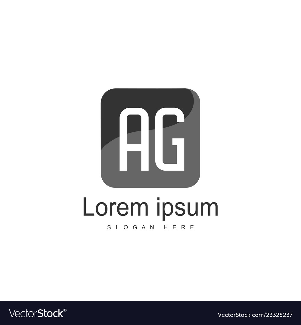Initial letter ag logo template design Royalty Free Vector