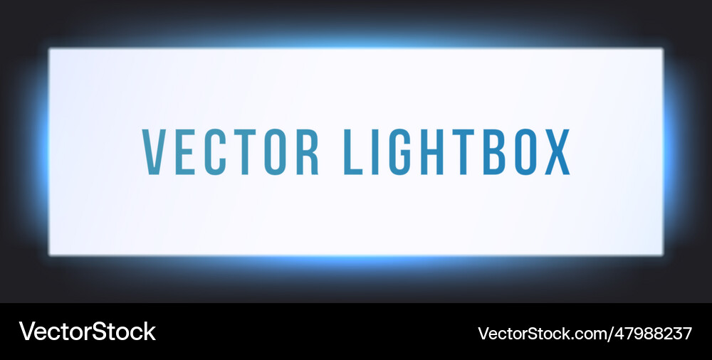 Lightbox sign box mockup illuminated signage Vector Image