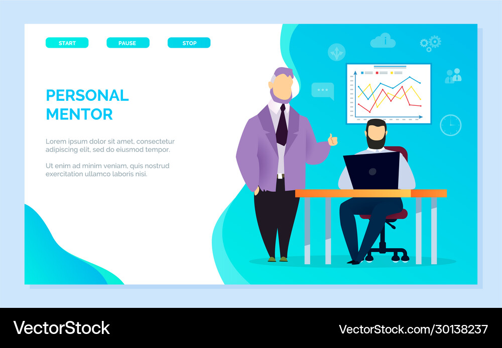 Personal mentor or business coach for student Vector Image