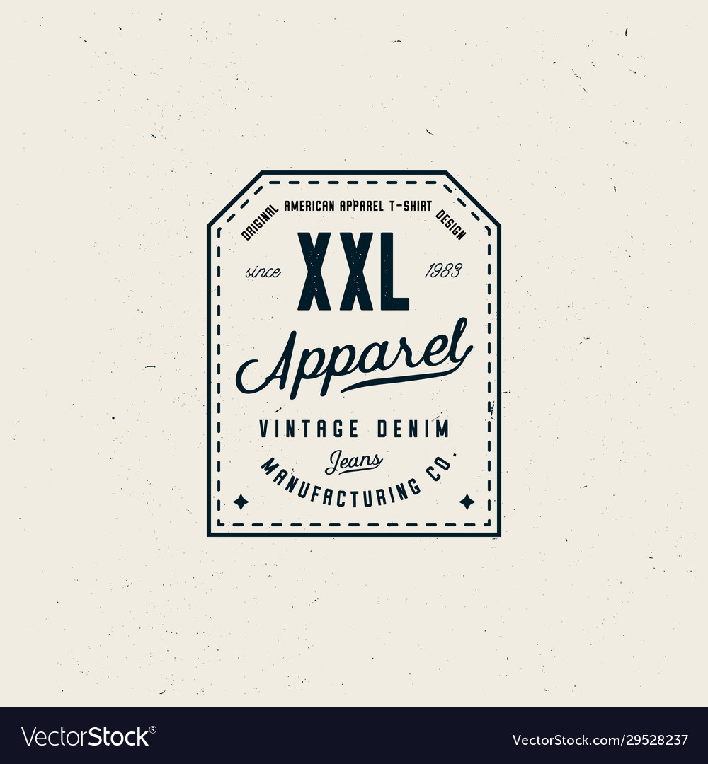 Vintage Clothing Label Template Elegant Clean Vector Image