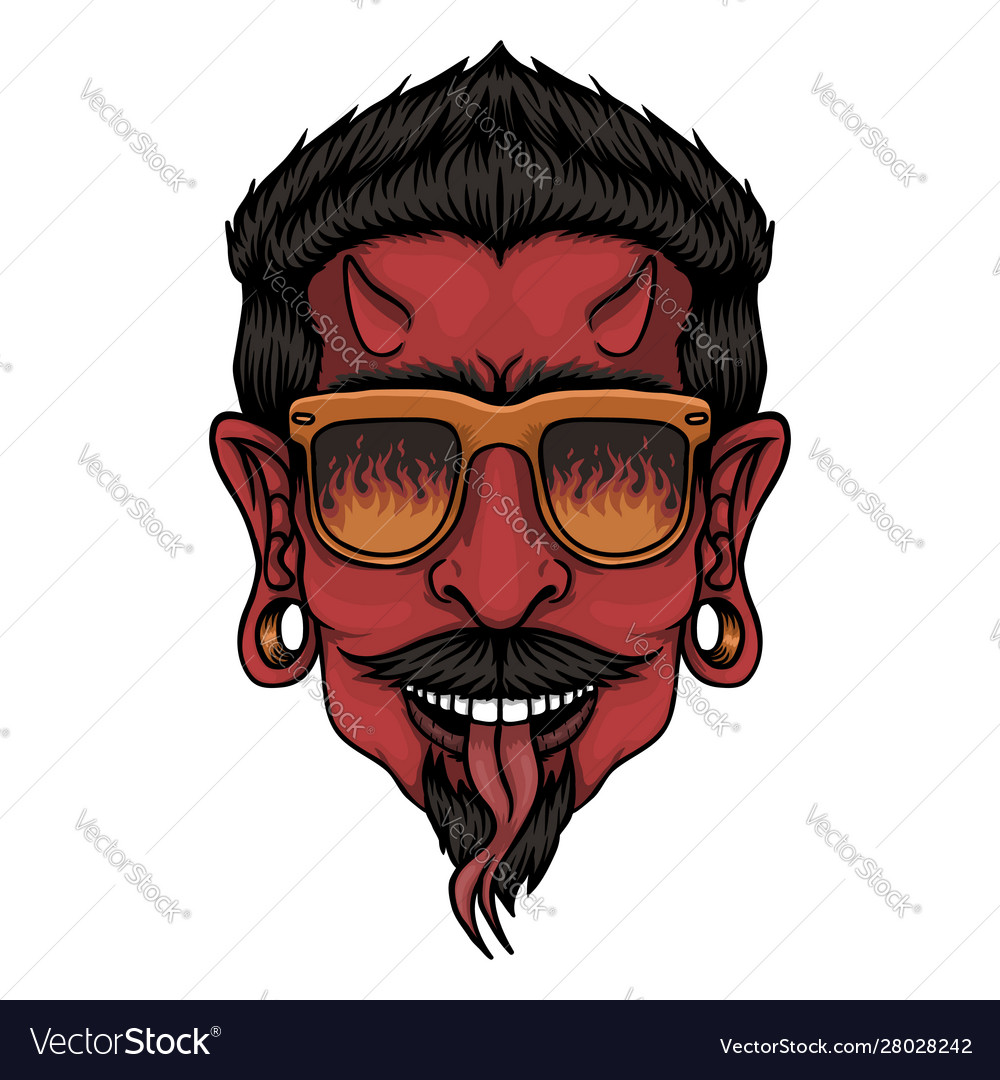 Devil head Royalty Free Vector Image - VectorStock