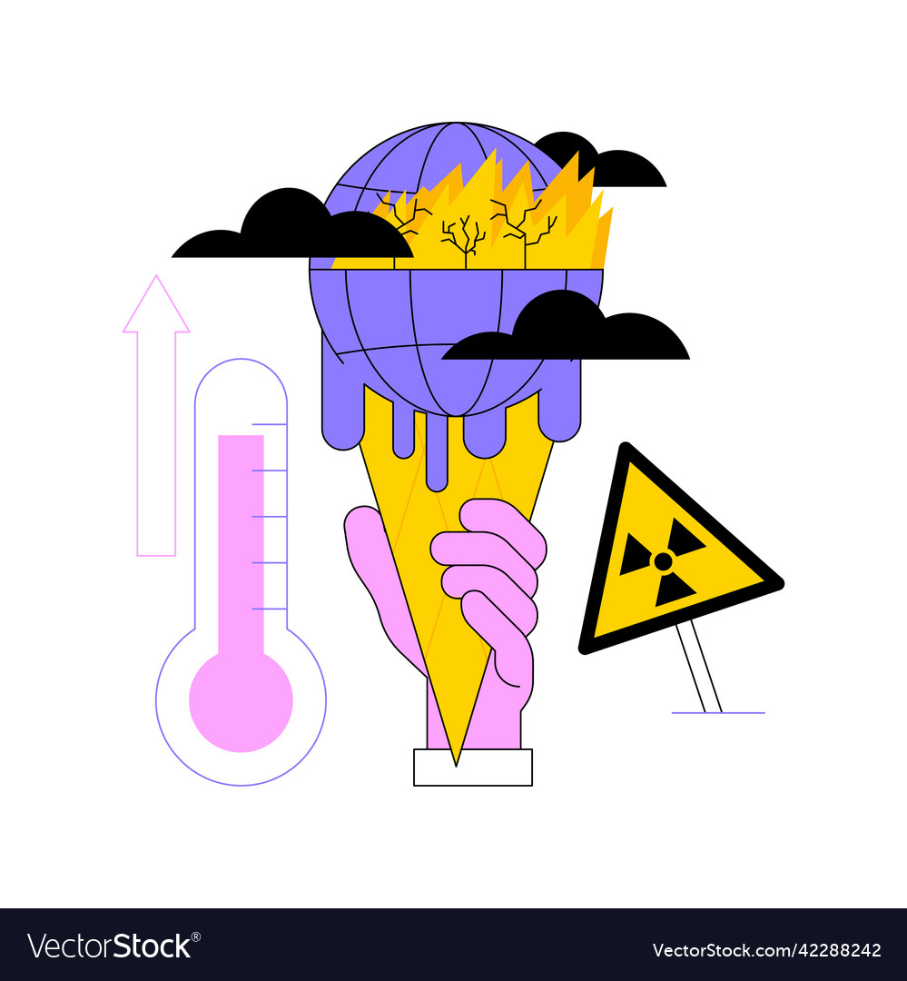 Global warming abstract concept Royalty Free Vector Image Global warming abstract concept Royalty Free Vector Image
