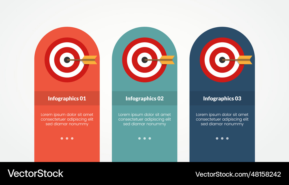 Goals or business target infographic concept Vector Image