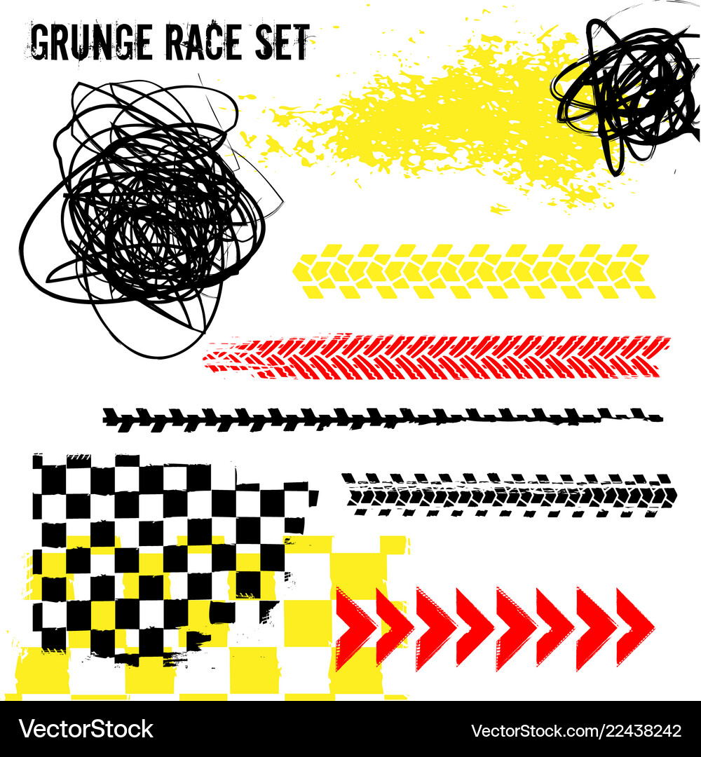 Grunge race set Royalty Free Vector Image - VectorStock