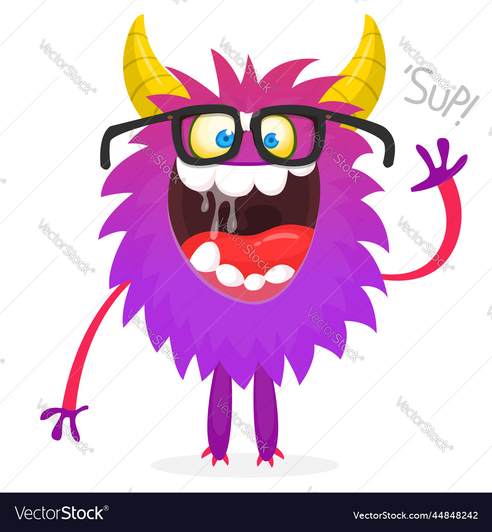 Happy cartoon monster halloween of funny Vector Image