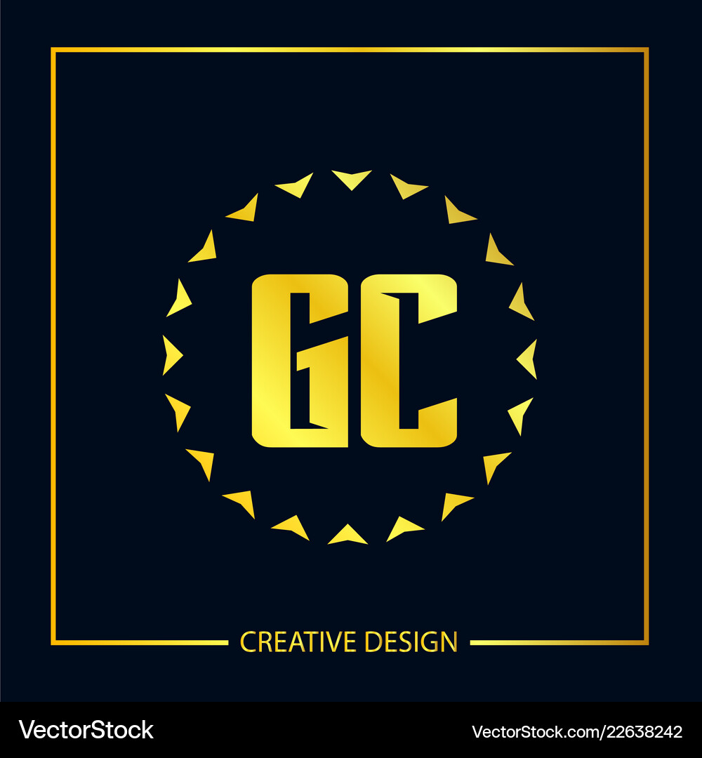Initial letter gc logo template design Royalty Free Vector