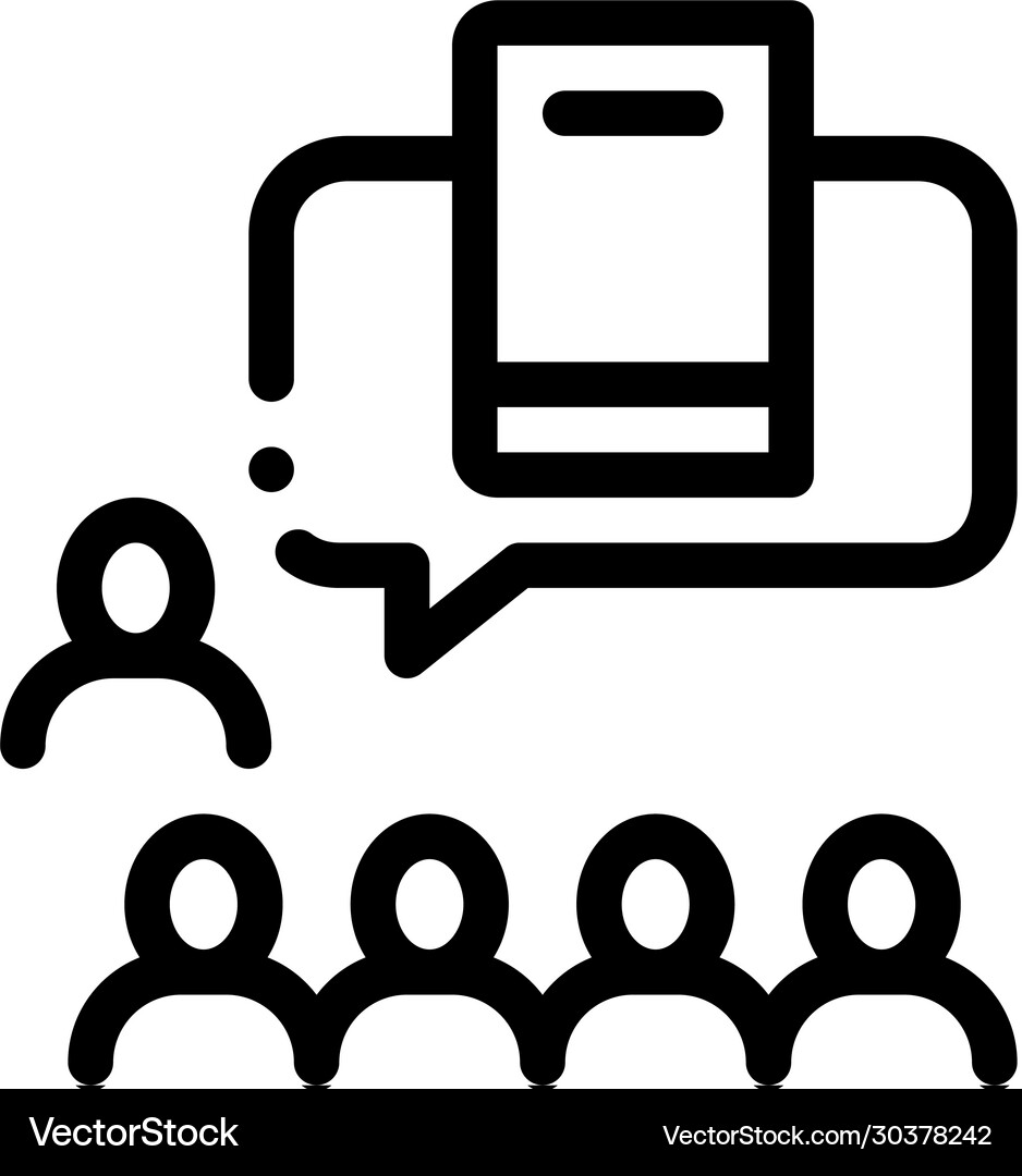 Literary community icon outline Royalty Free Vector Image