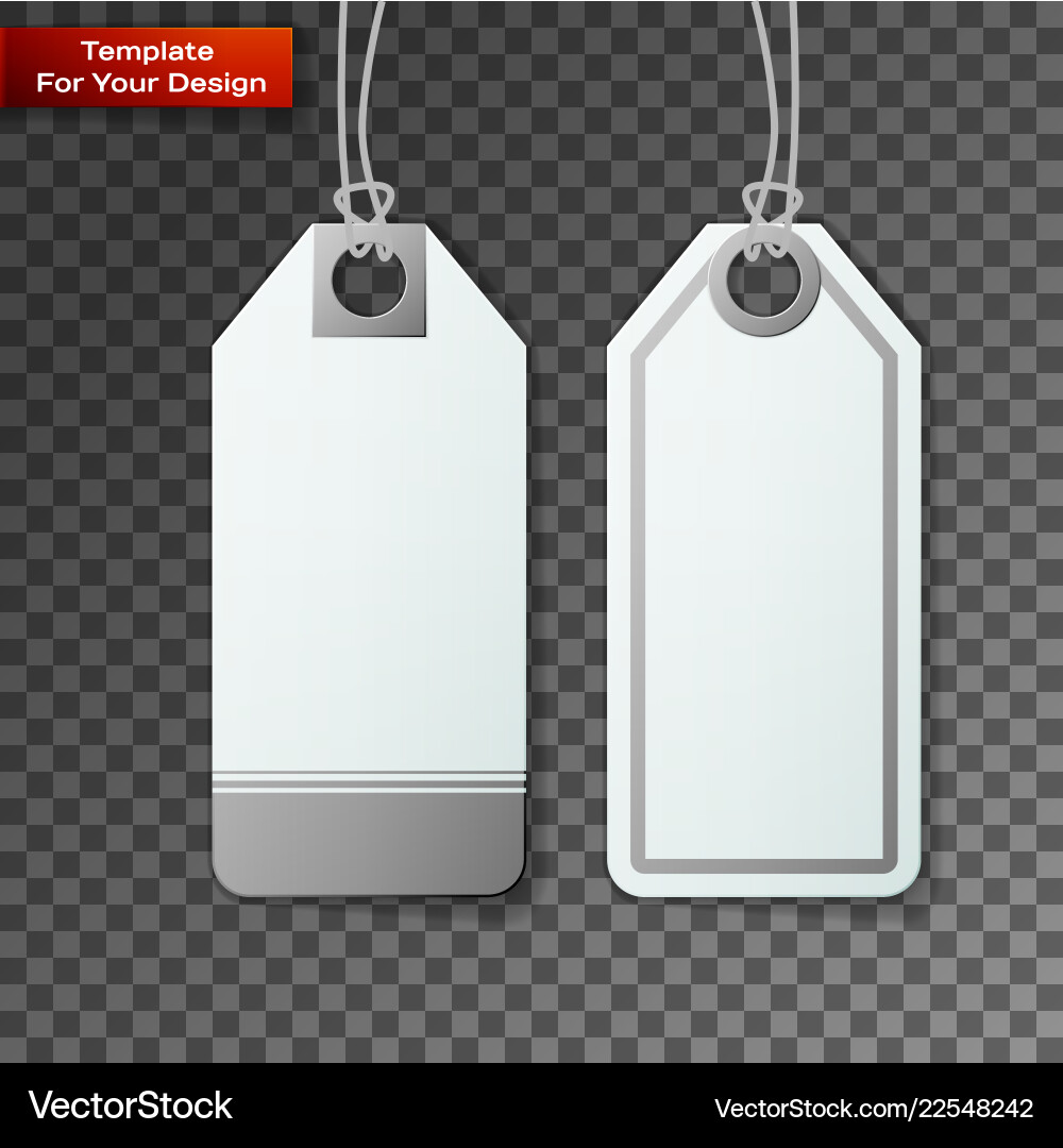 Realistic discount sale tag Royalty Free Vector Image