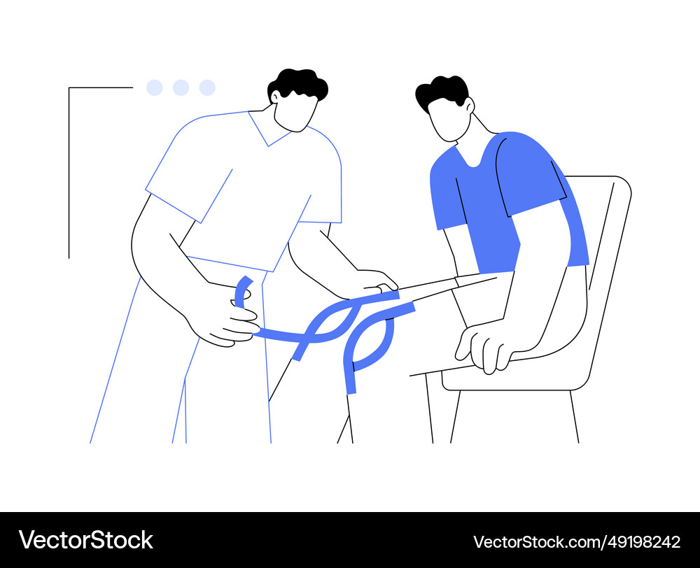 Sports taping abstract concept Royalty Free Vector Image