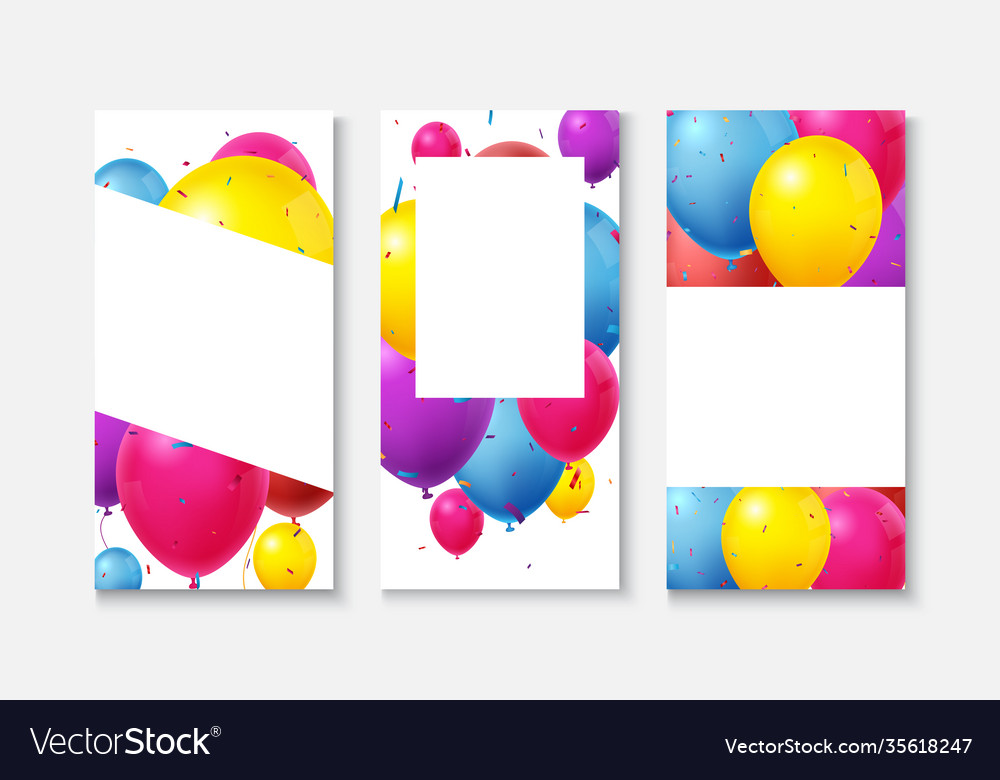 Birthday celebration banner with colorful confetti