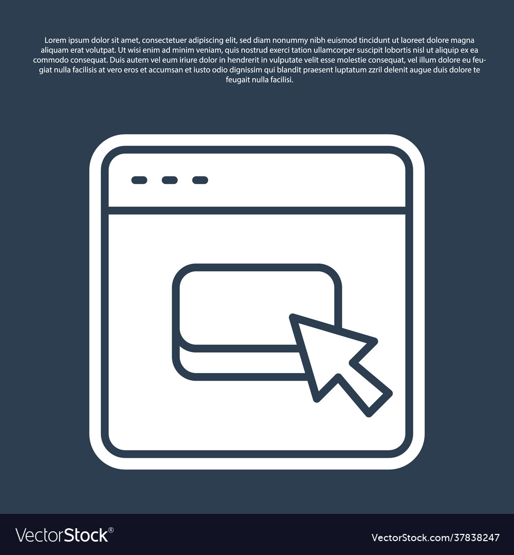 Blue line browser files icon isolated on Vector Image