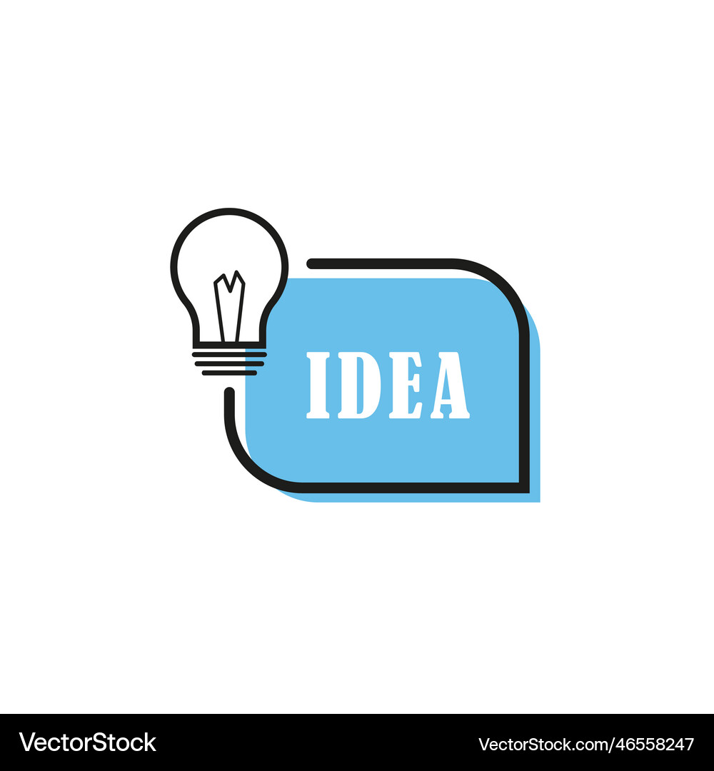 Cartoon message idea light innovation technology Vector Image