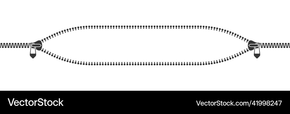 Conceptual zipper stripe zipper lock and unlock Vector Image