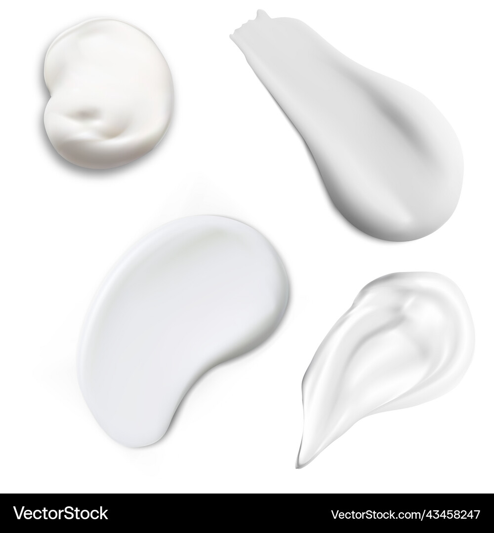 Cream texture stroke cosmetic smear swatch Vector Image