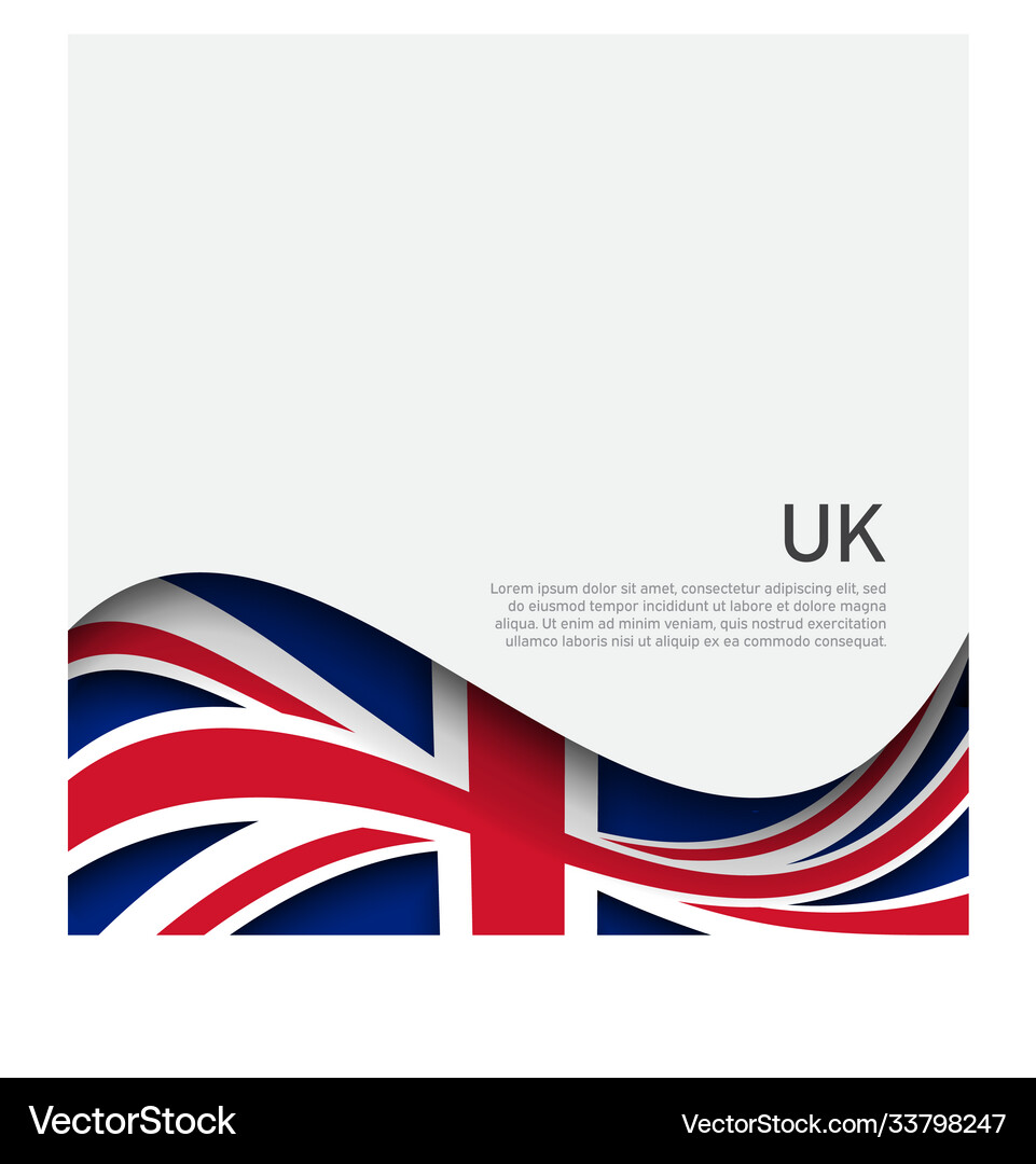 Great britain flag on a white background uk Vector Image