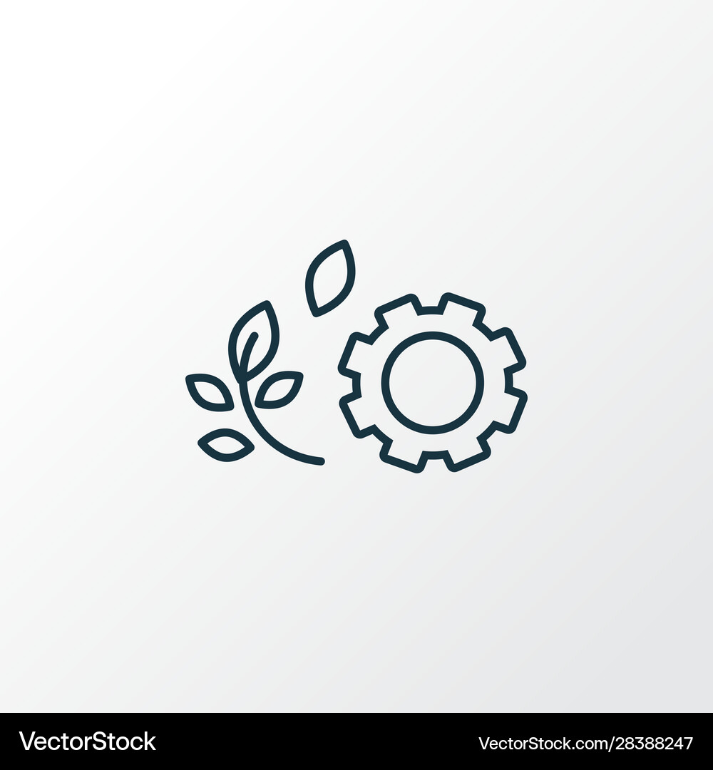Green technology icon line symbol premium quality Vector Image