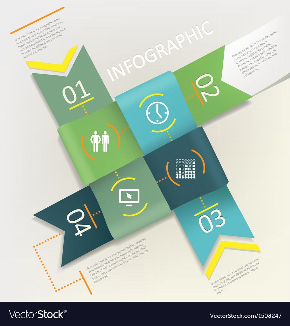 Infographic - four steps process Royalty Free Vector Image