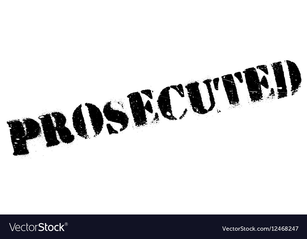 Prosecuted rubber stamp Royalty Free Vector Image
