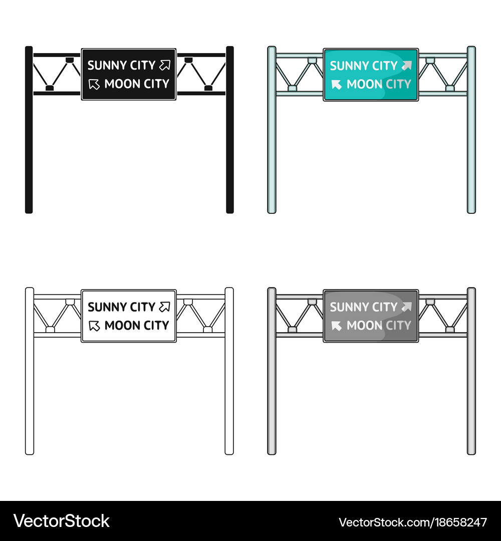 Sign single icon in cartoon stylesign Royalty Free Vector