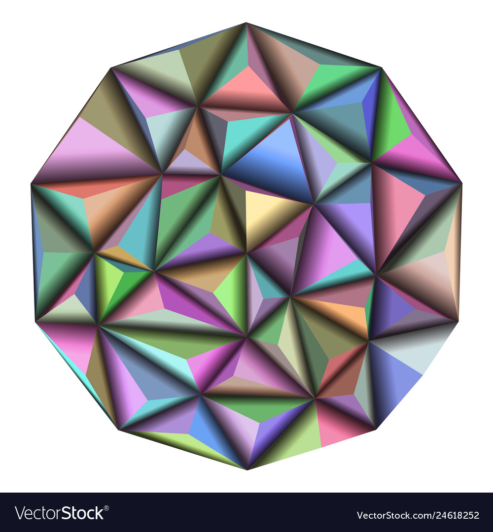 Abstract 3d Geometric Polygonal Triangle Pattern Vector Image